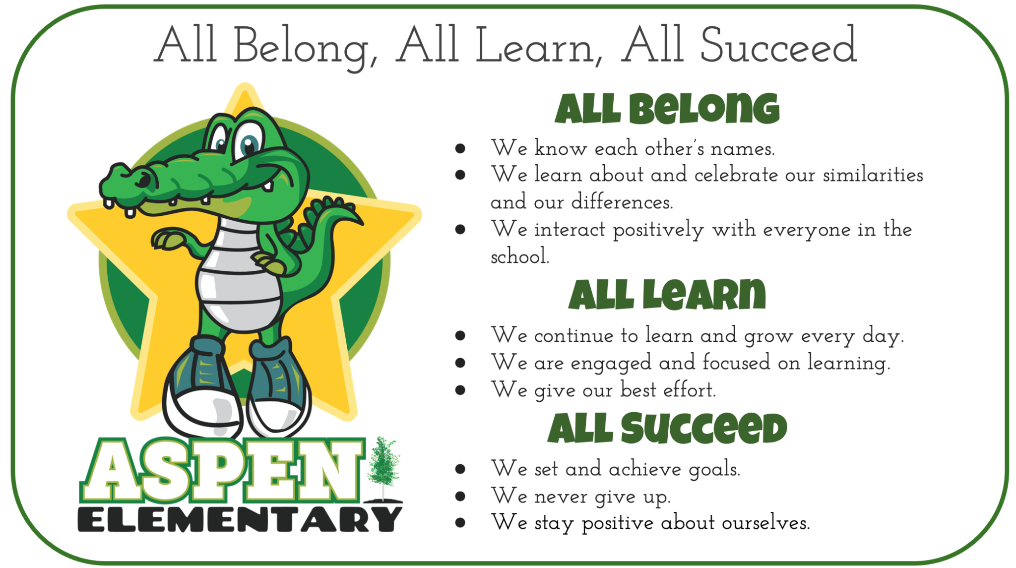 Aspen Elementary – Home of the Alligators